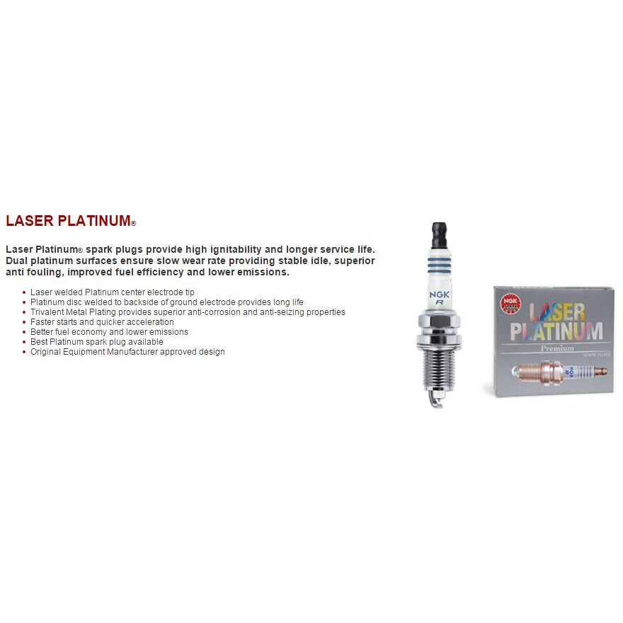 NGK Laser Platinum Spark Plug for Nissan Grand Livina 1.6 & 1.8 Almera ...