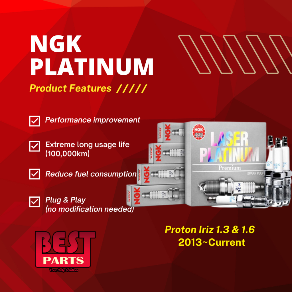 NGK Laser Iridium Spark Plug for Proton Iriz 1.3 & 1.6 2014 - Current ...