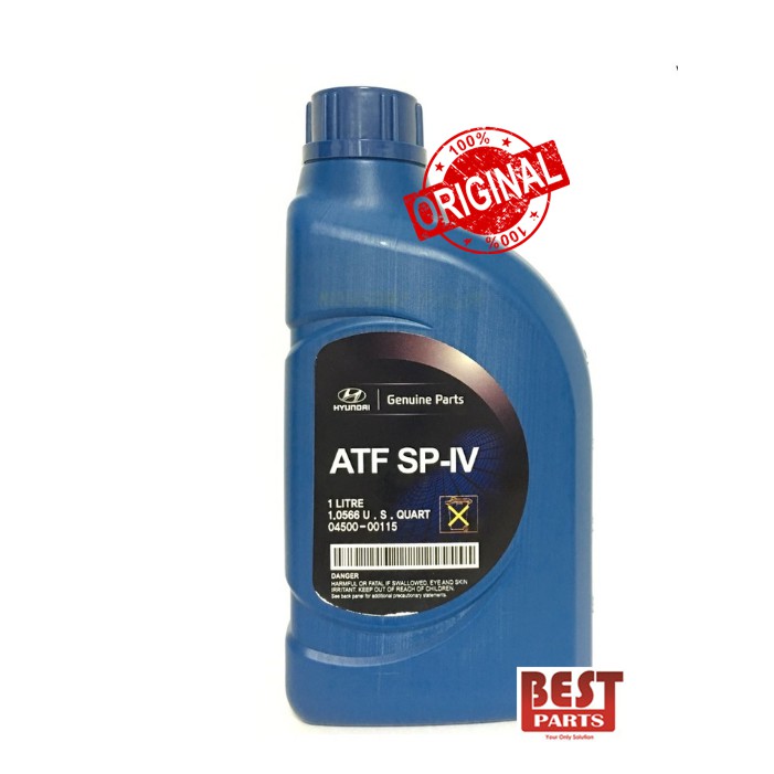 Kia Hyundai ATF Oil SP-IV SP4 SP-4 6 Speed Gear Auto Automatic Transmission Fluid 1Litres 04500 ...