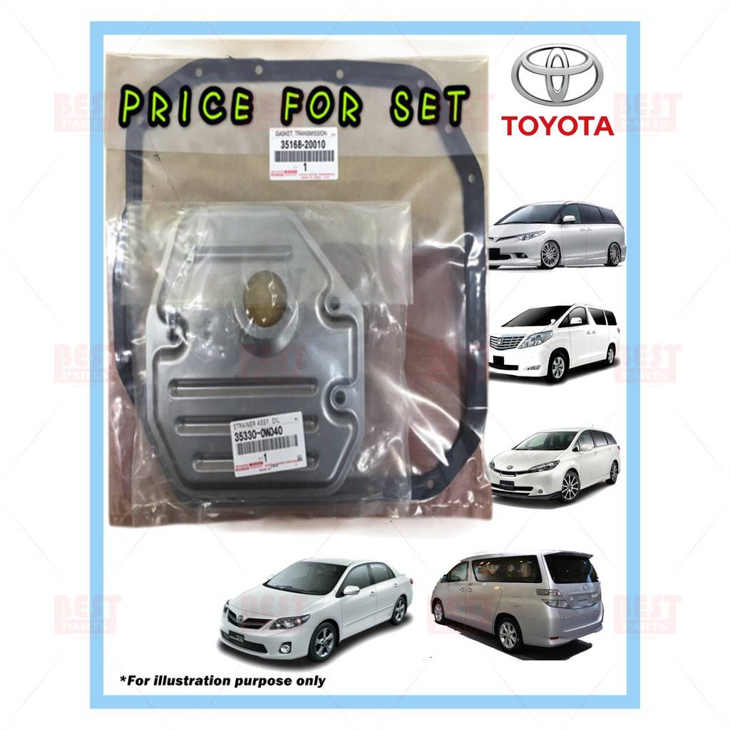 Original Auto Transmission Filter Set Toyota Vellfire ANH20 2.4 Estima ACR50 2.4 Wish ZGE20 2.0 ...