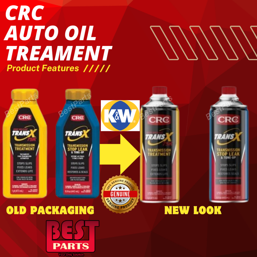 CRC K&W Trans X Automatic Transmission Treatment Stop Leak & Tune-Up ...