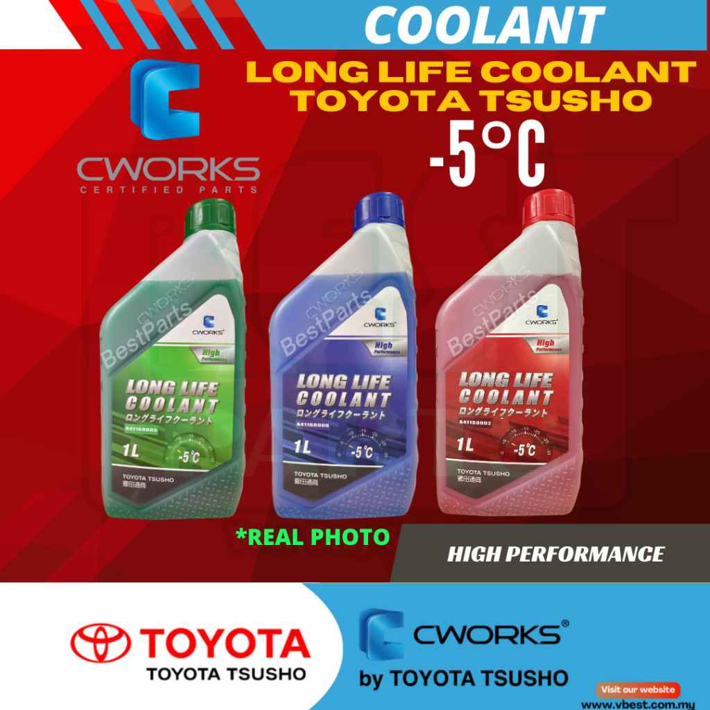 Cworks Toyota Tsusho 50/50 Pre-Mix Long Life Radiator Coolant 1Litre ...
